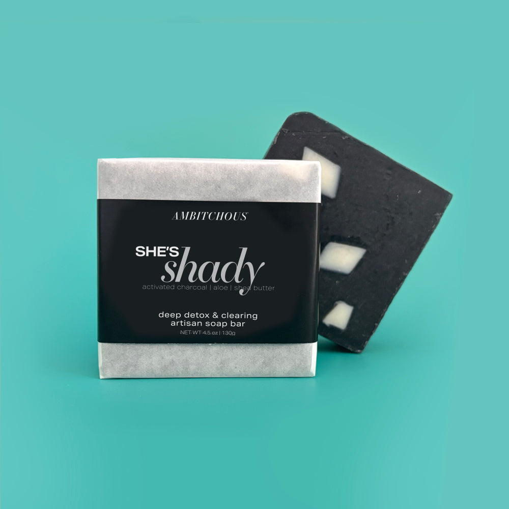 She's Shady Charcoal & Aloe Soap Bar – AMBITCHOUS